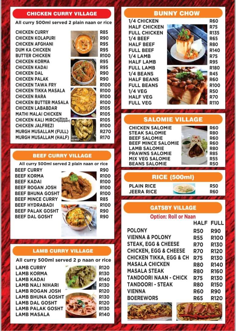 Menu at Saleh BBQ tonight Grassy Park, Cape Town, 10 Aashiqally Centre
