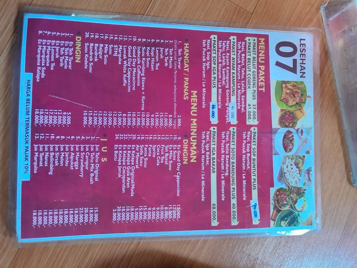 Menu at Sari Kedele Rumah Makan Tahu Sumedang restaurant, Jatiroke