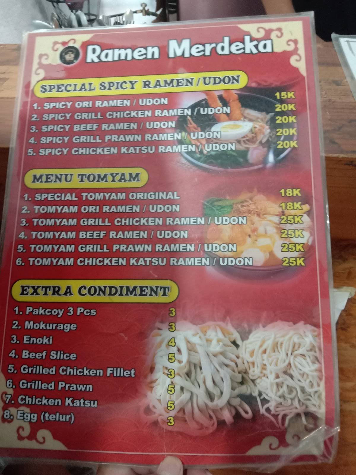 Carta del restaurante Seblak Merdeka Jombang Bang Arif, Sengon