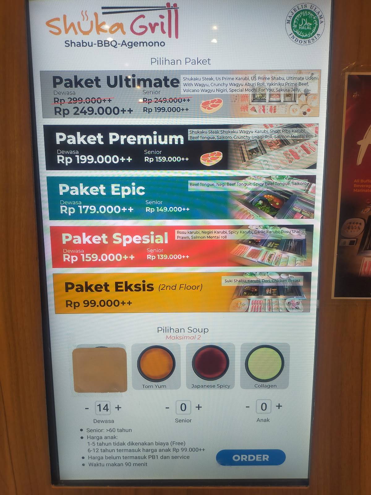 Menu at Shukaku BBQ, Shabu&Agemono Cirebon, Cirebon