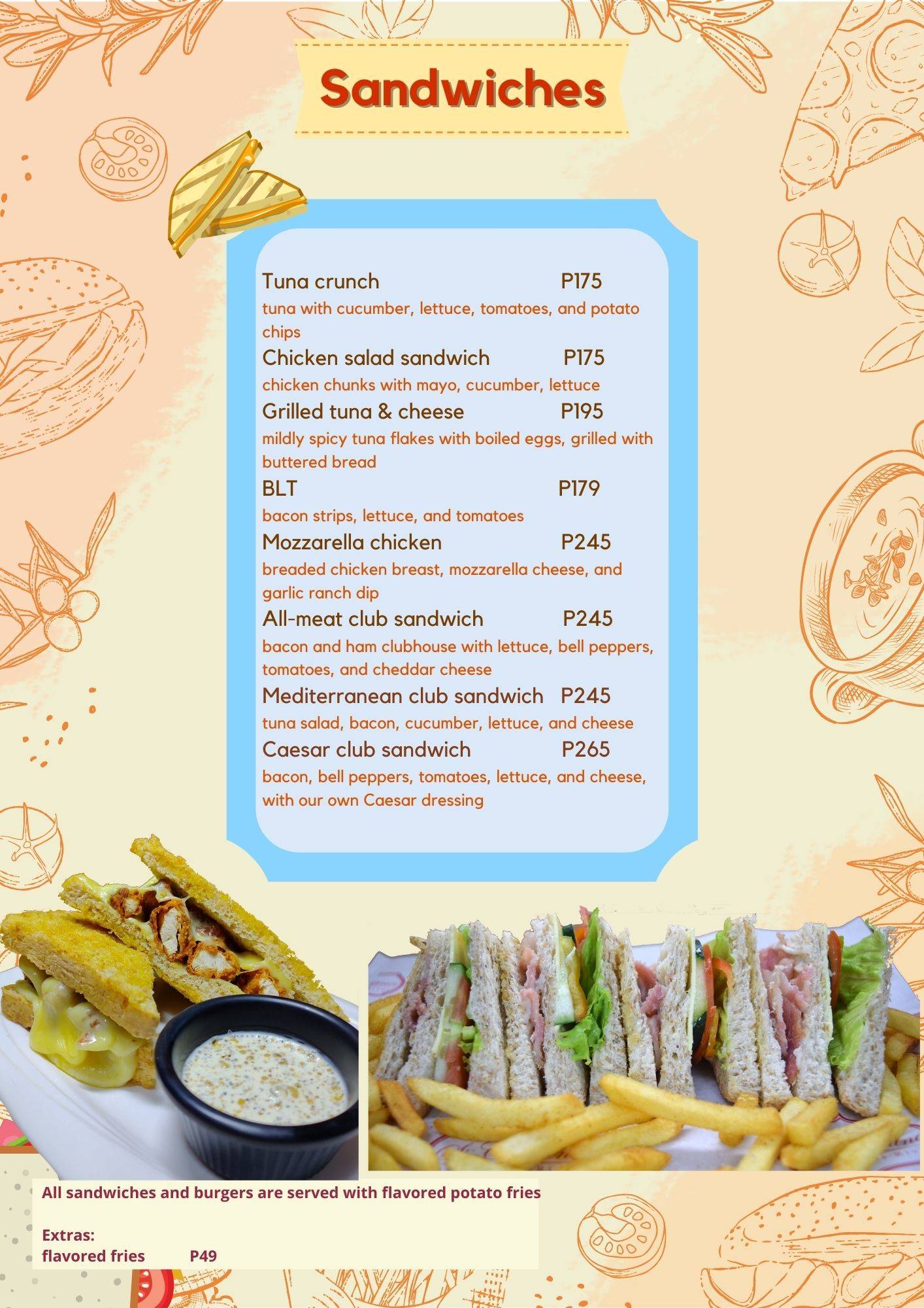 Menu at Si Christina Gateau Sans Rival restaurant, San Pablo City