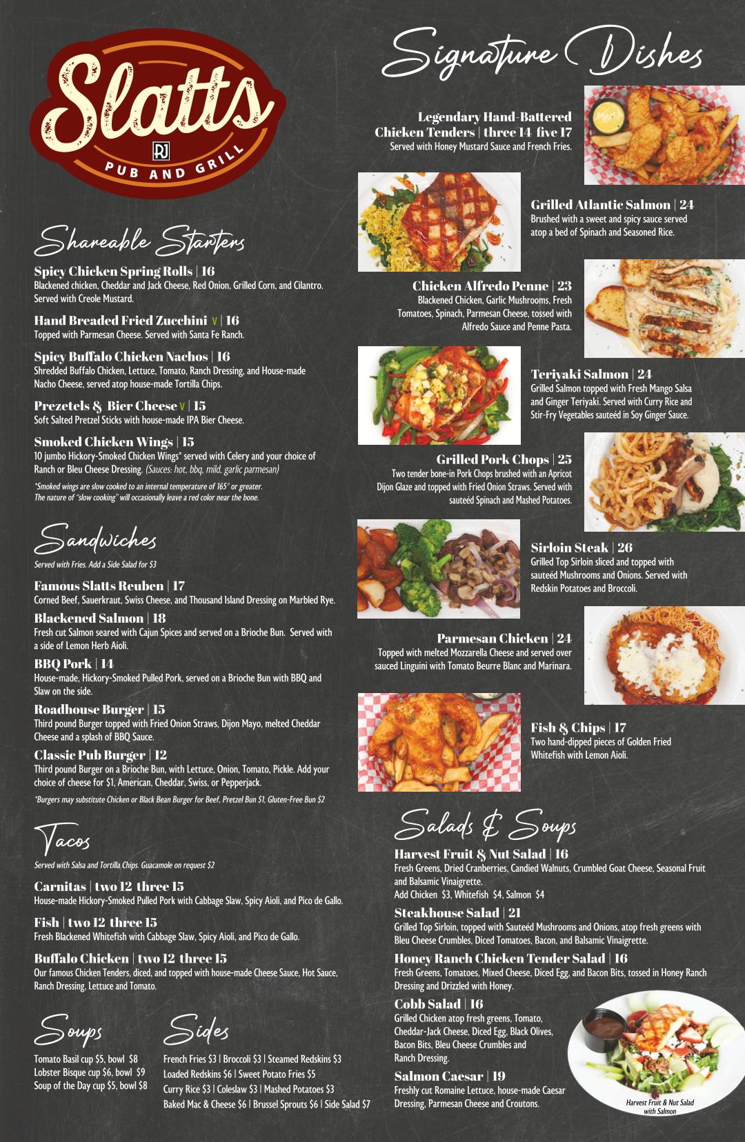 Menu at Slatts Pub & Grill, Cincinnati
