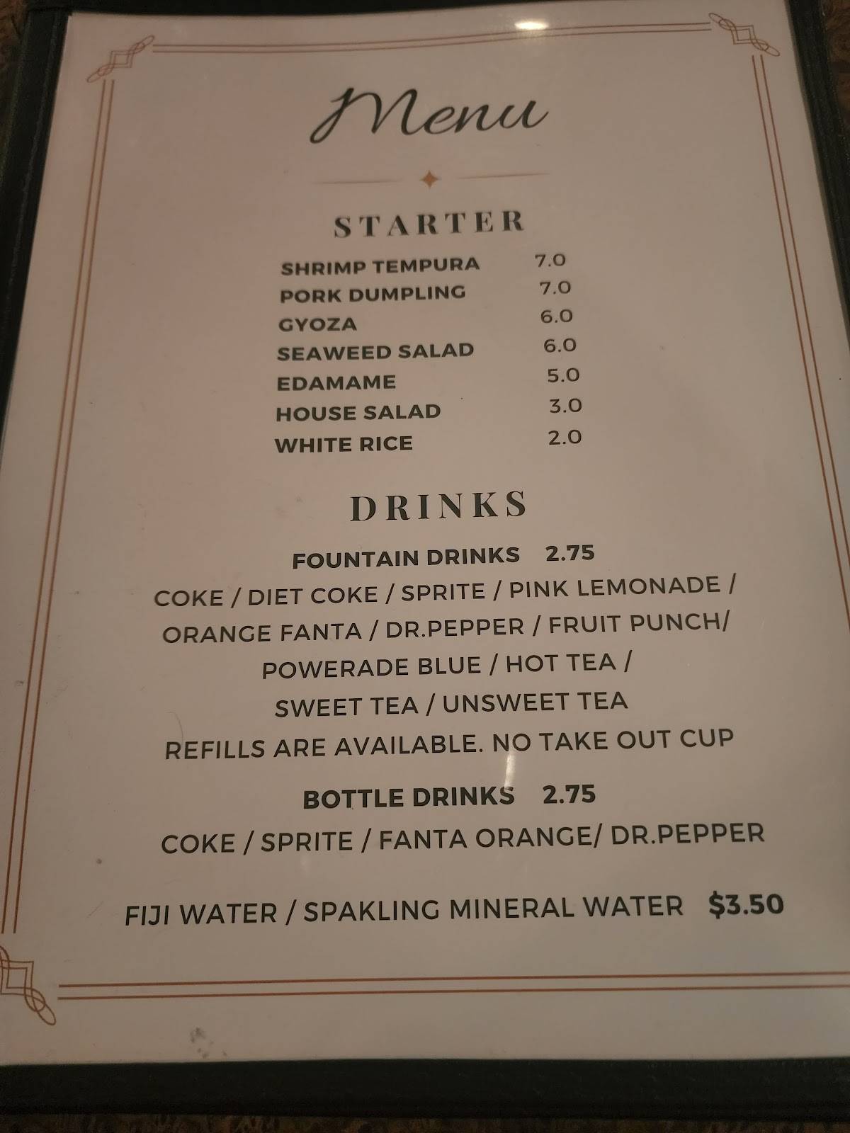 Menu at Soo Cafe RALEIGH, Raleigh