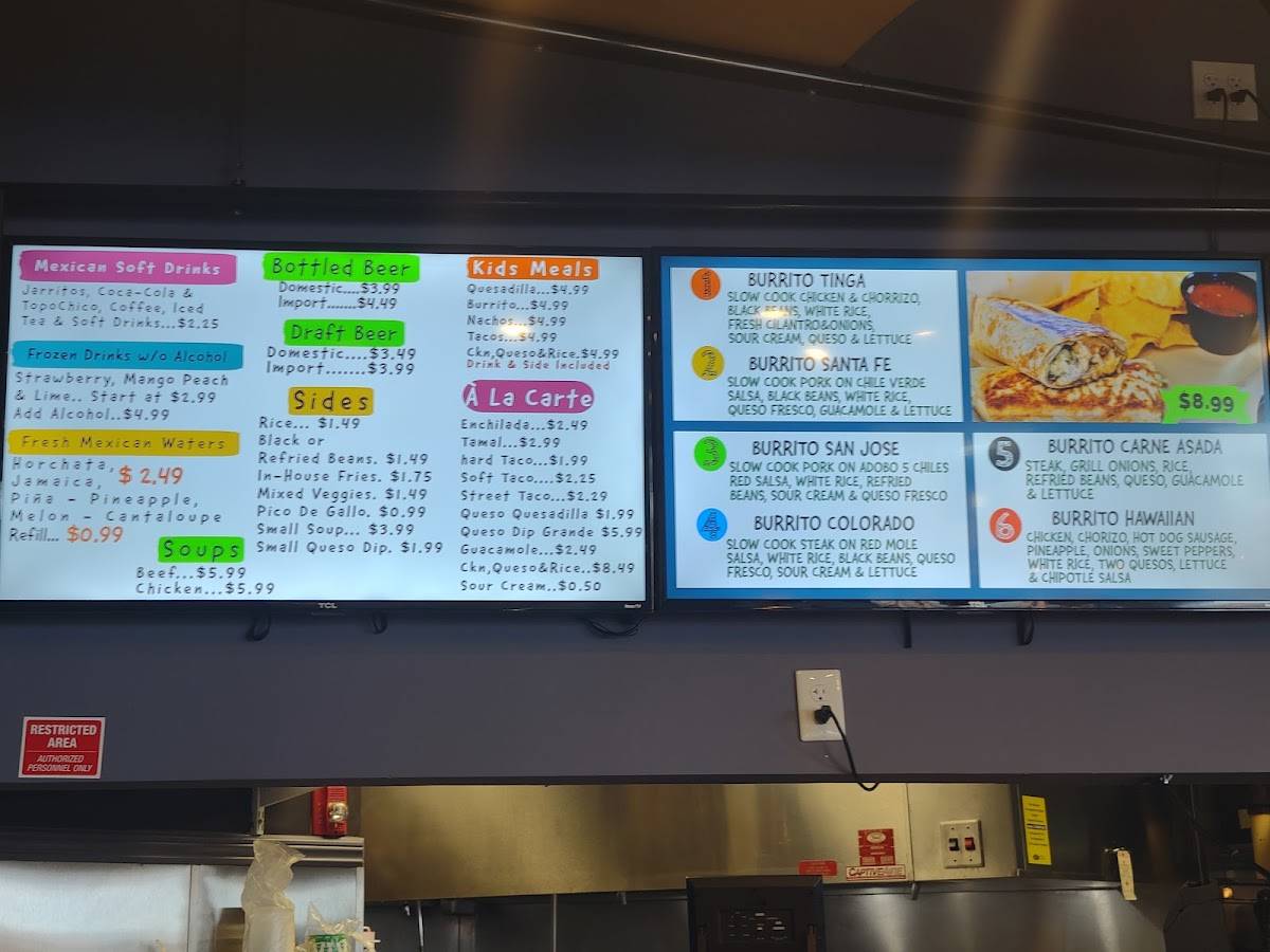 Menu at TACO FELIX 2 restaurant, Southaven
