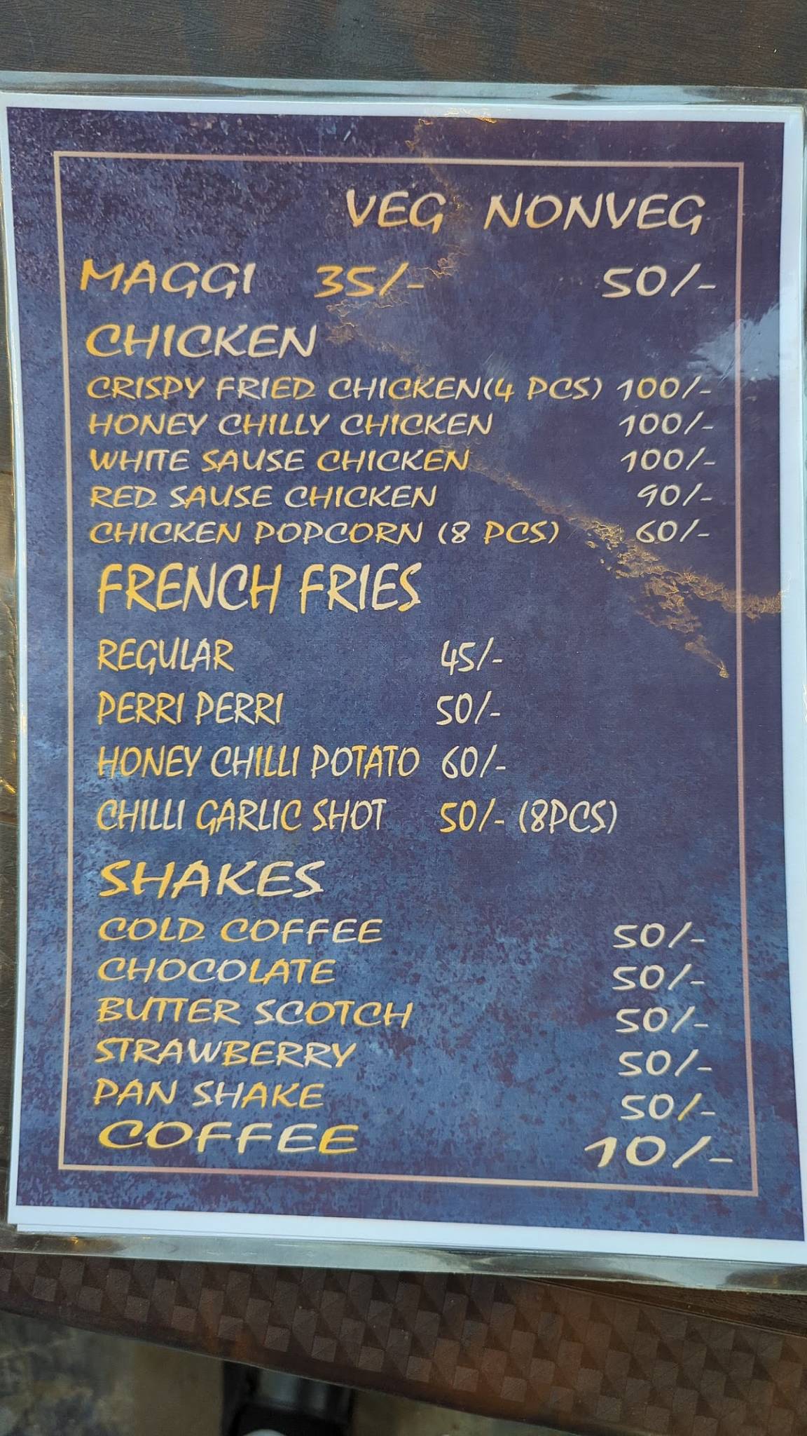 Menu at THE TASTE SPOT (TTS), Tonk