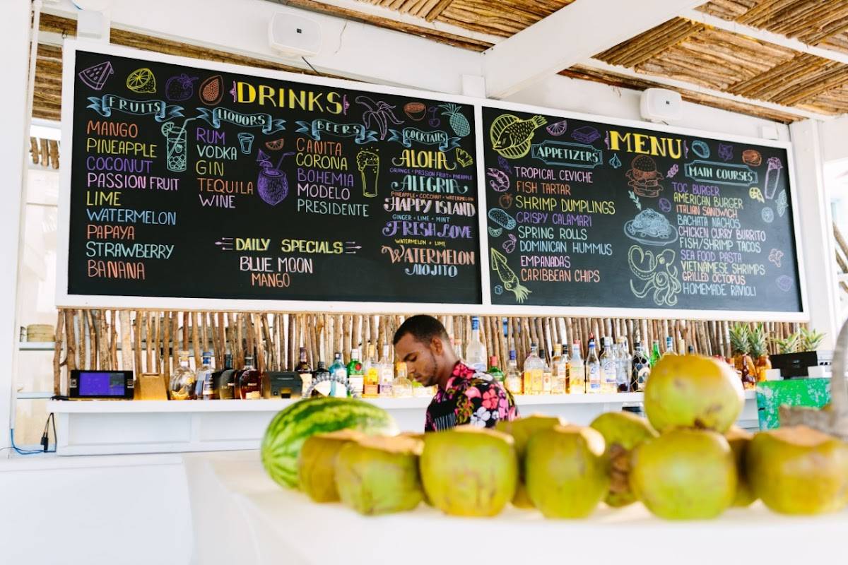 Menu at TOC Beach Bar & Restaurant, Punta Cana