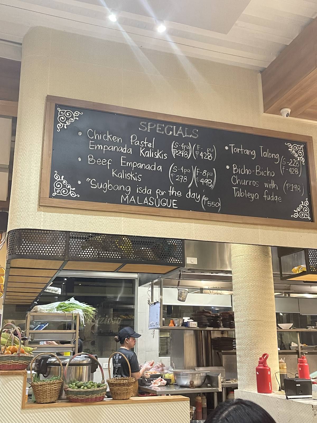 Menu at Ta-Cow Davao restaurant, Davao City