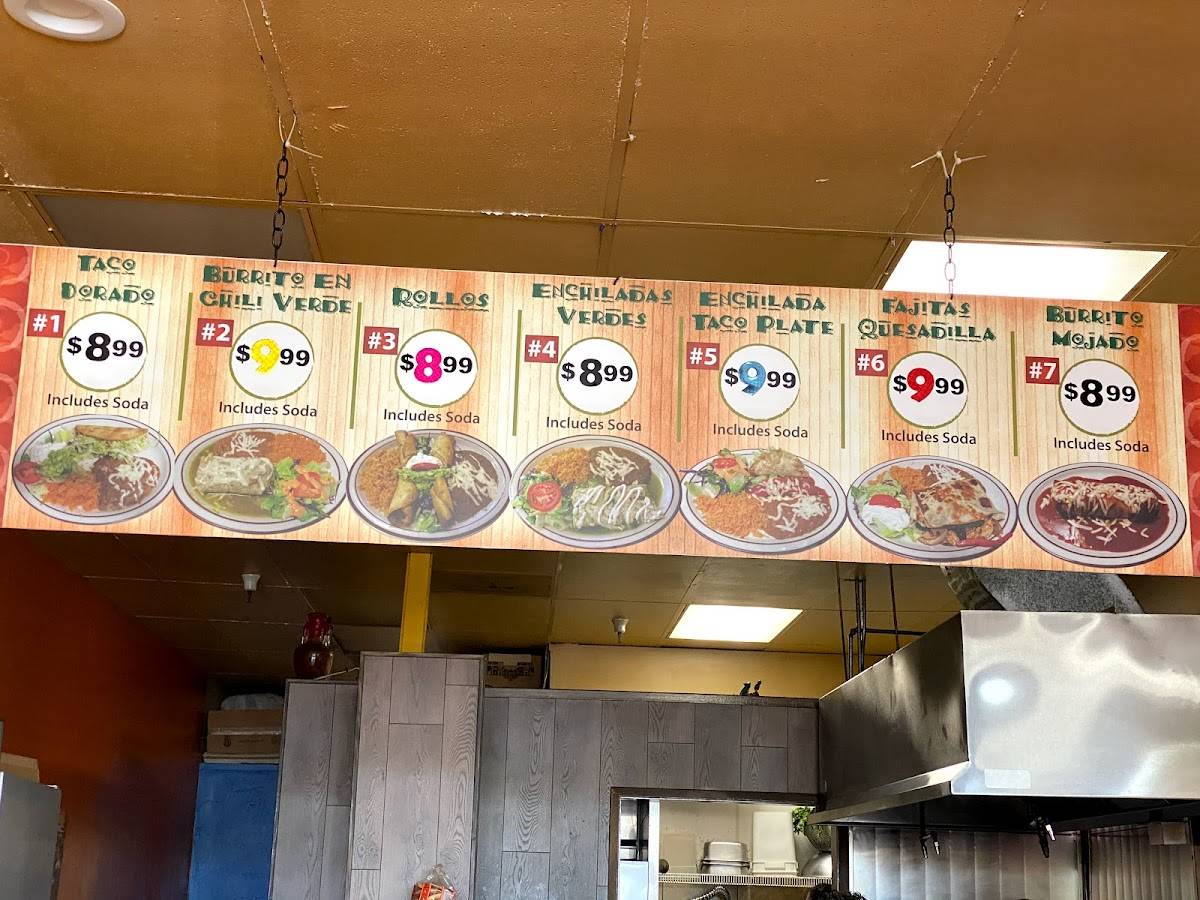 Menu at Taqueria Tepa Burritos restaurant, Cameron Park