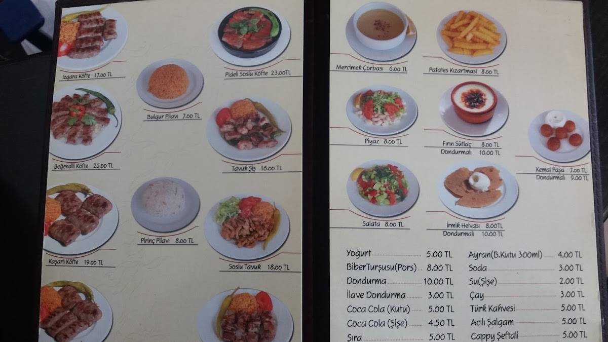 Menu at Tarihi Sultanahmet Koftecisi Selim Usta, Istanbul, Bağdat Cad ...
