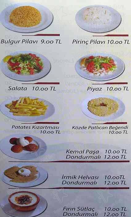 Menu at Tarihi Sultanahmet Koftecisi Selim Usta, Istanbul, Bağdat Cad ...