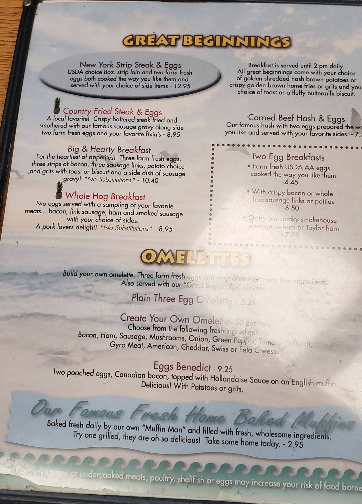 Menu at That Little Restaurant, Melbourne