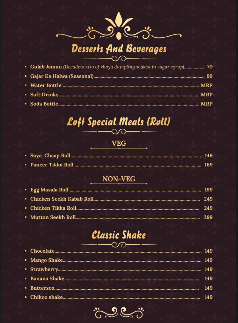 Menu at The FoodLoft, Rishikesh