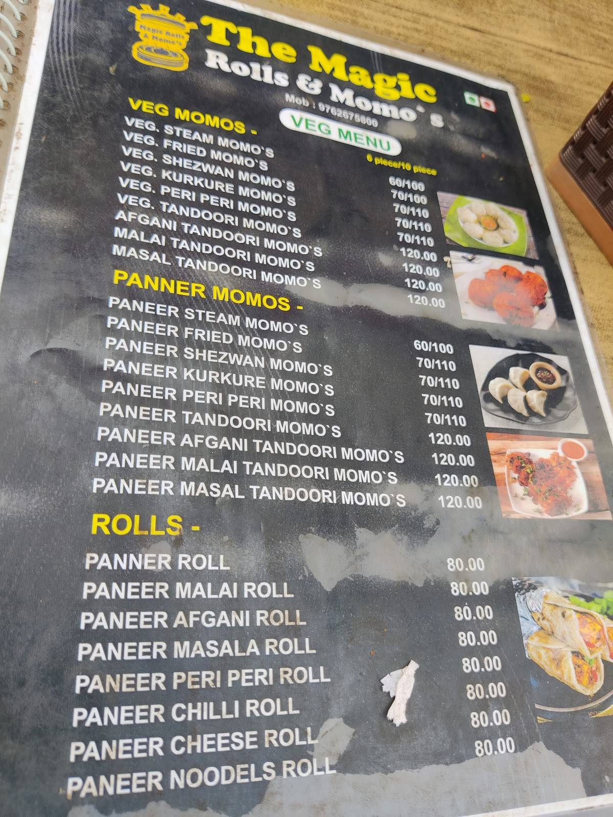 Menu at The Magic Rolls & Momo’s, Baramati