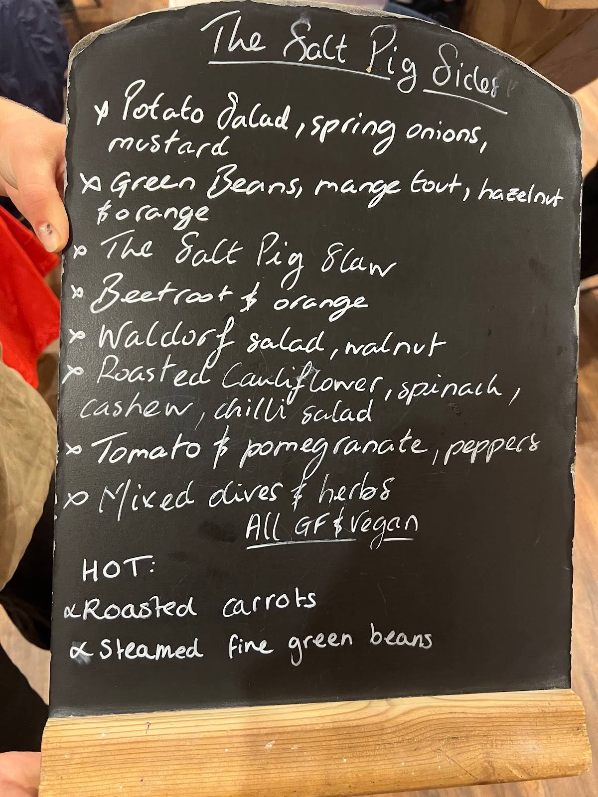 Menu at The Salt Pig Too restaurant, Swanage
