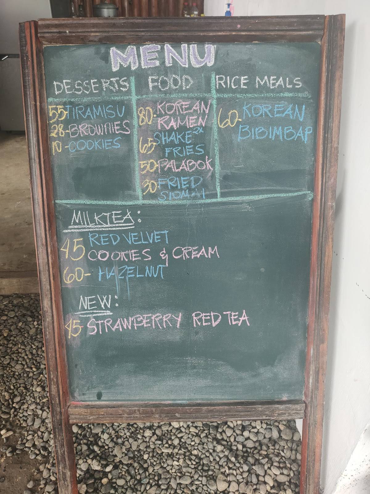 Menu at The Shed Cafe, Davao City
