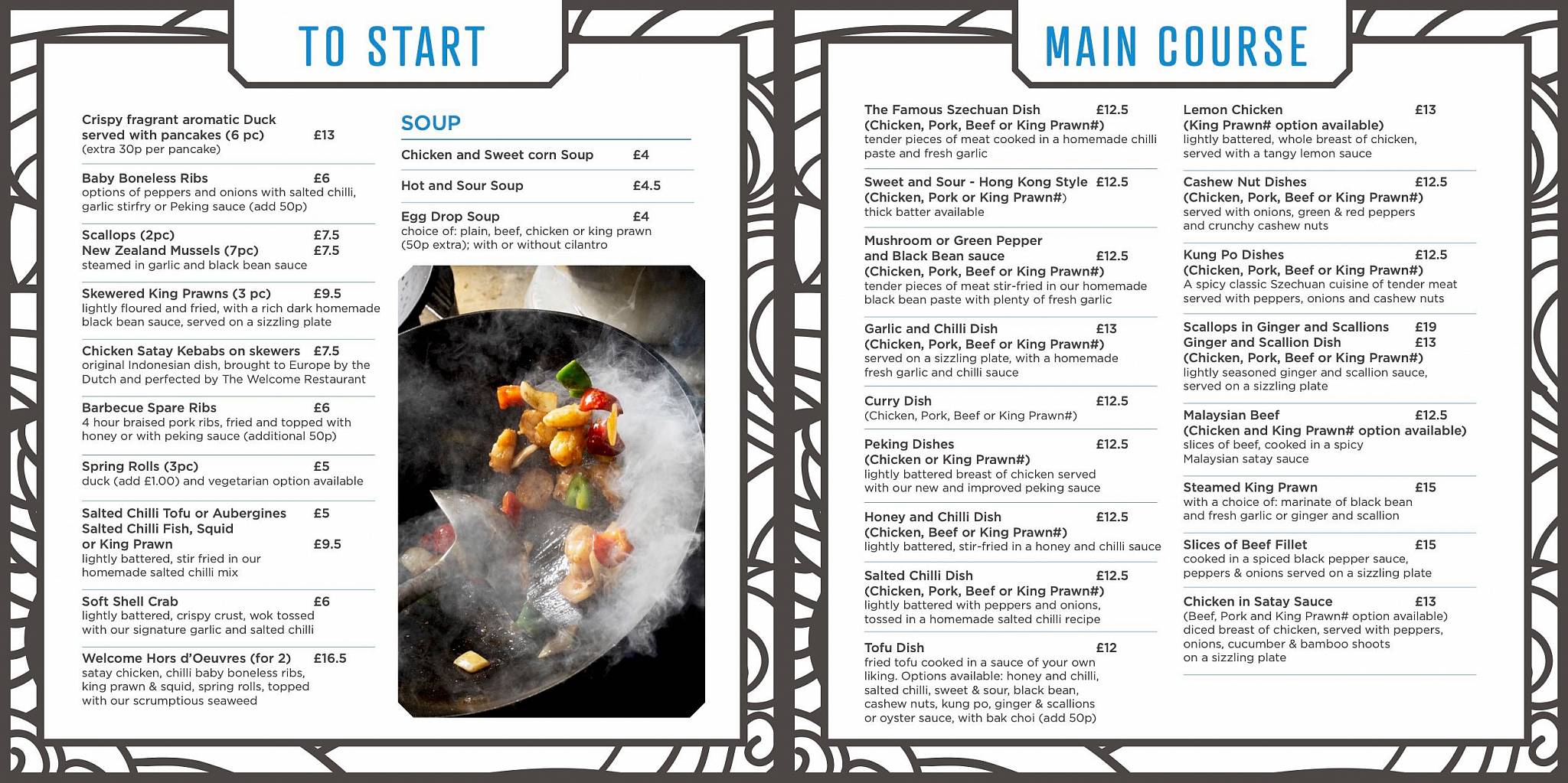 Menu at The Welcome Restaurant, Belfast, 22 Stranmillis Rd