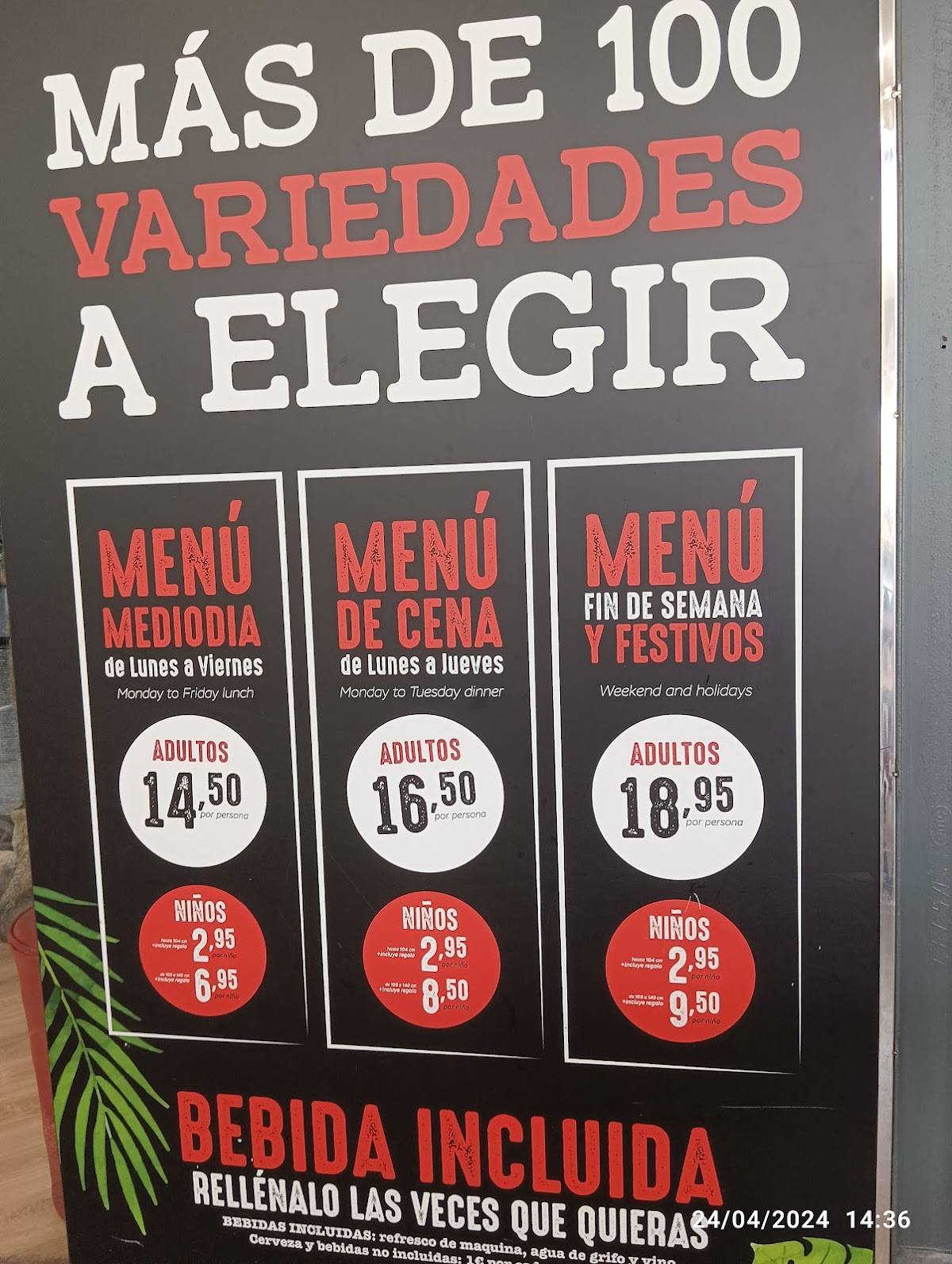 Menu at The Wok House restaurant, Pinto