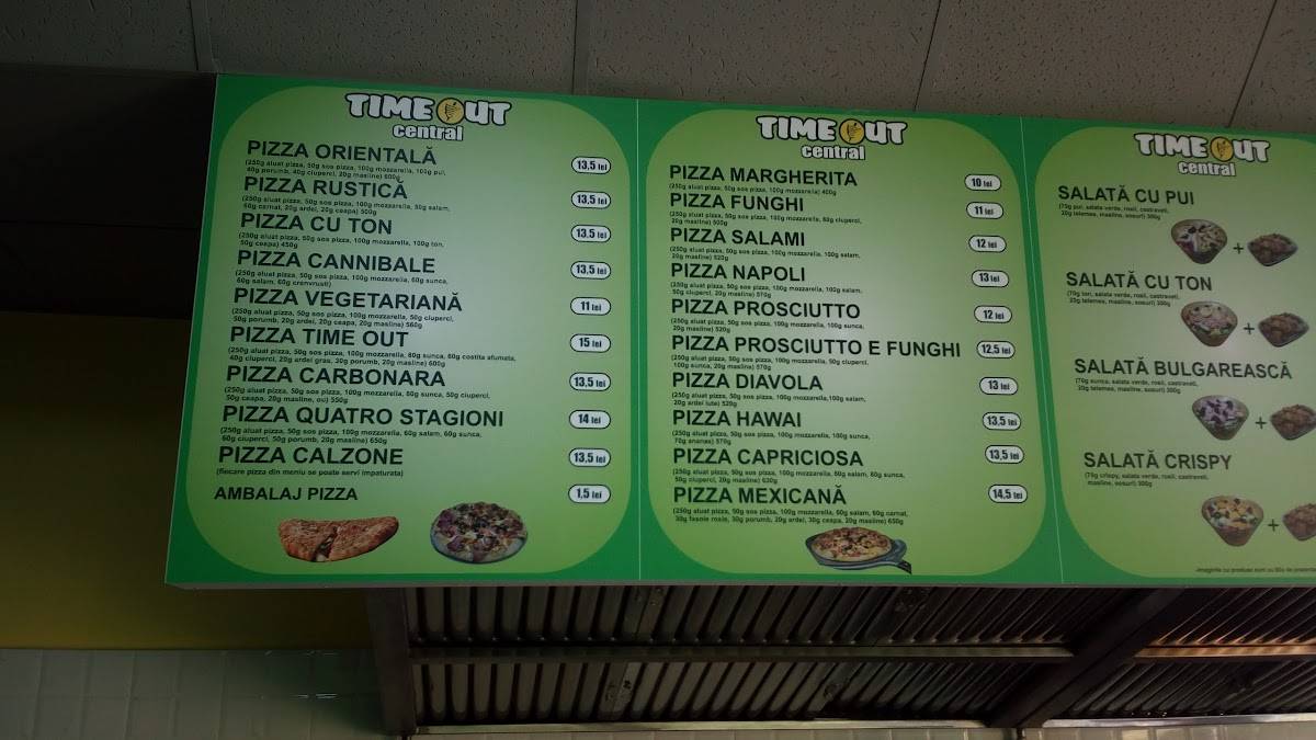 Menu at Time out, Sighetu Marmației
