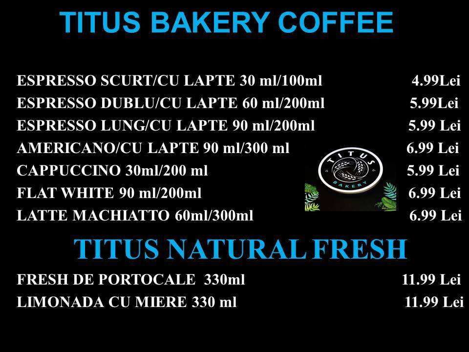 Carta de Titus Bakery, Bucarest