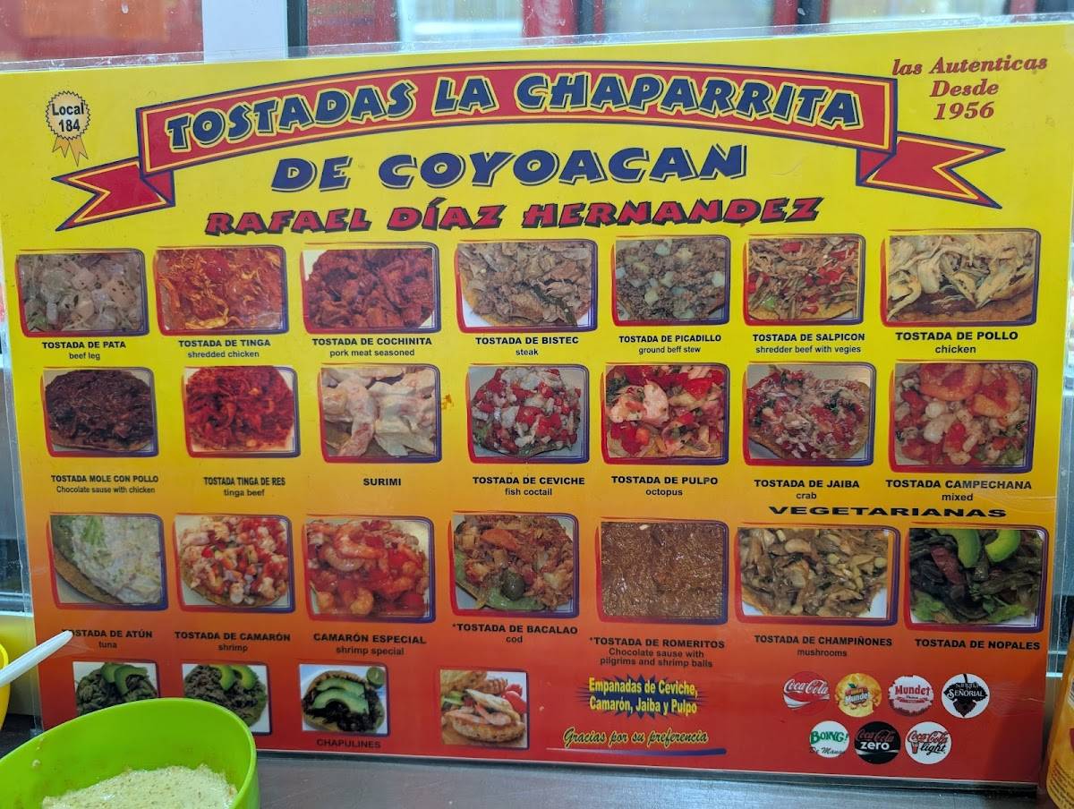 Carta del restaurante Tostadas Coyoacán "Las Originales", Ciudad del ...