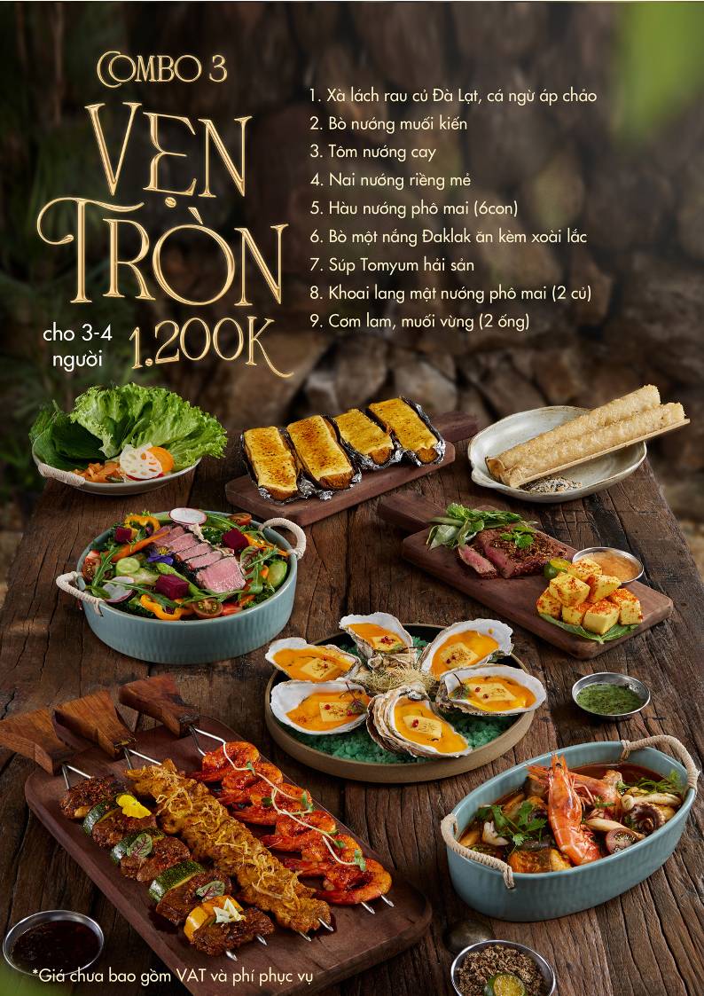 Menu at Trạm Hầm restaurant, Ho Chi Minh City