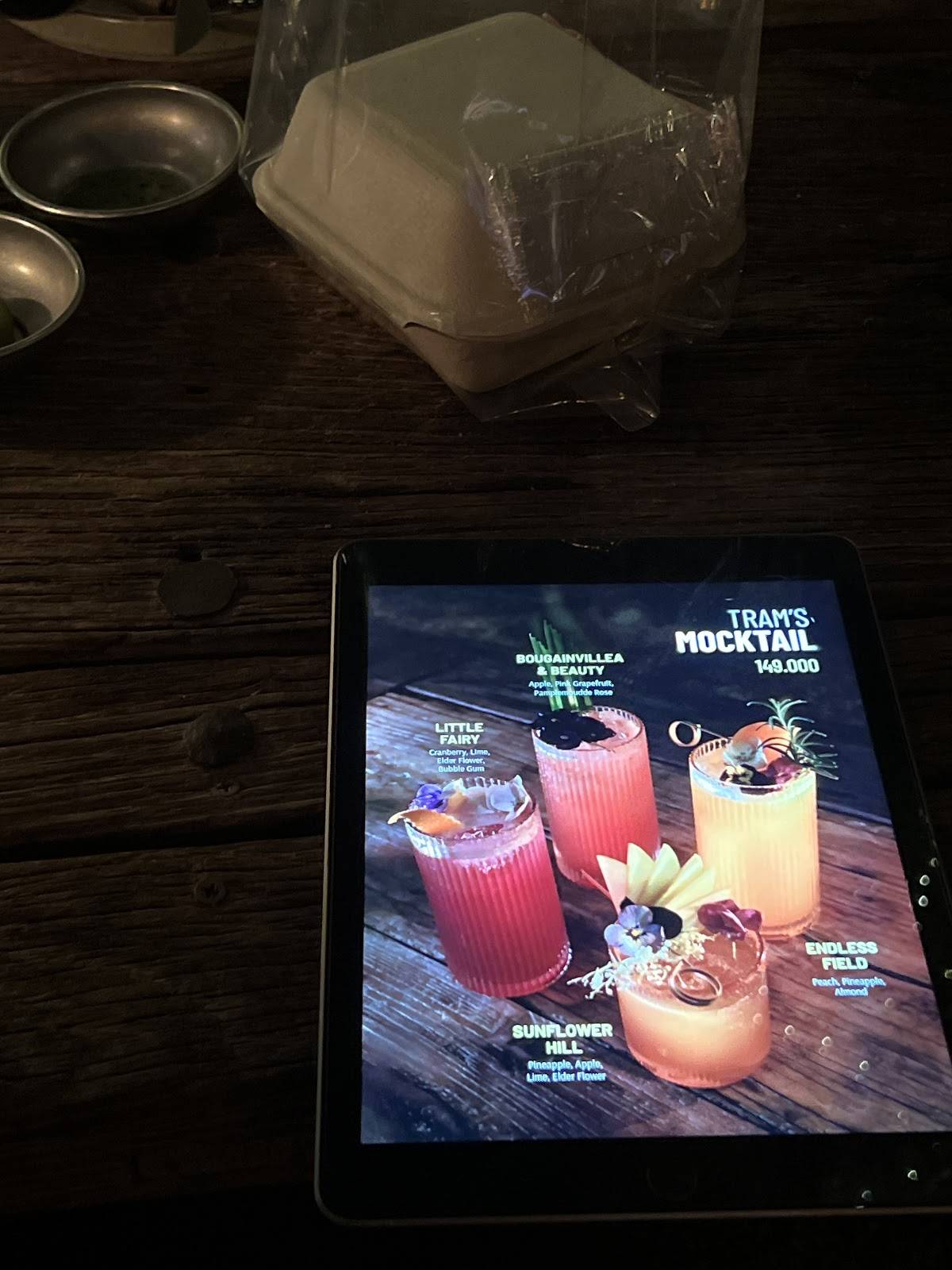 Menu at Trạm Hầm restaurant, Ho Chi Minh City
