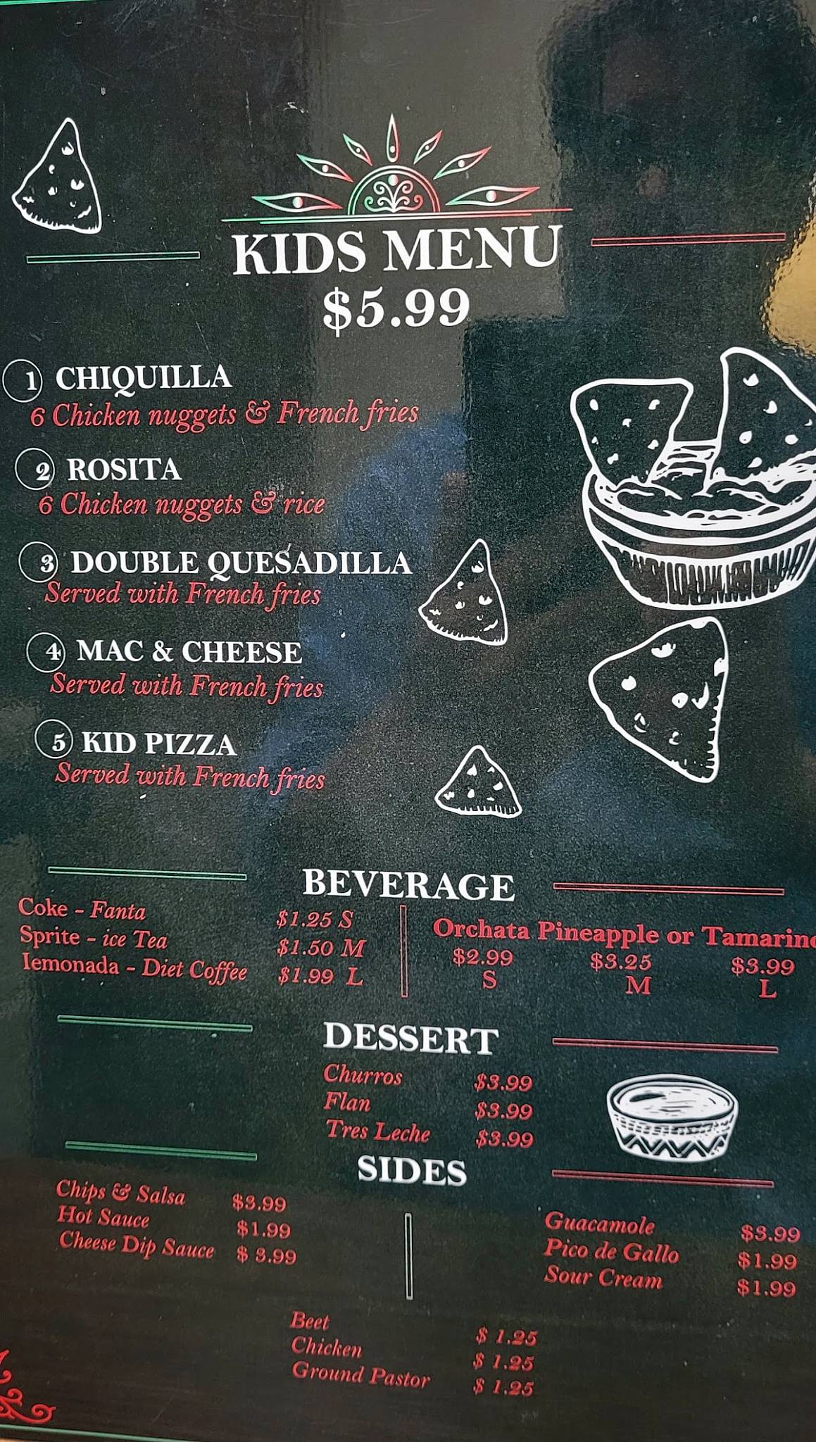 Menu at Vida restaurant, Carter Lake, 111 E Locust St