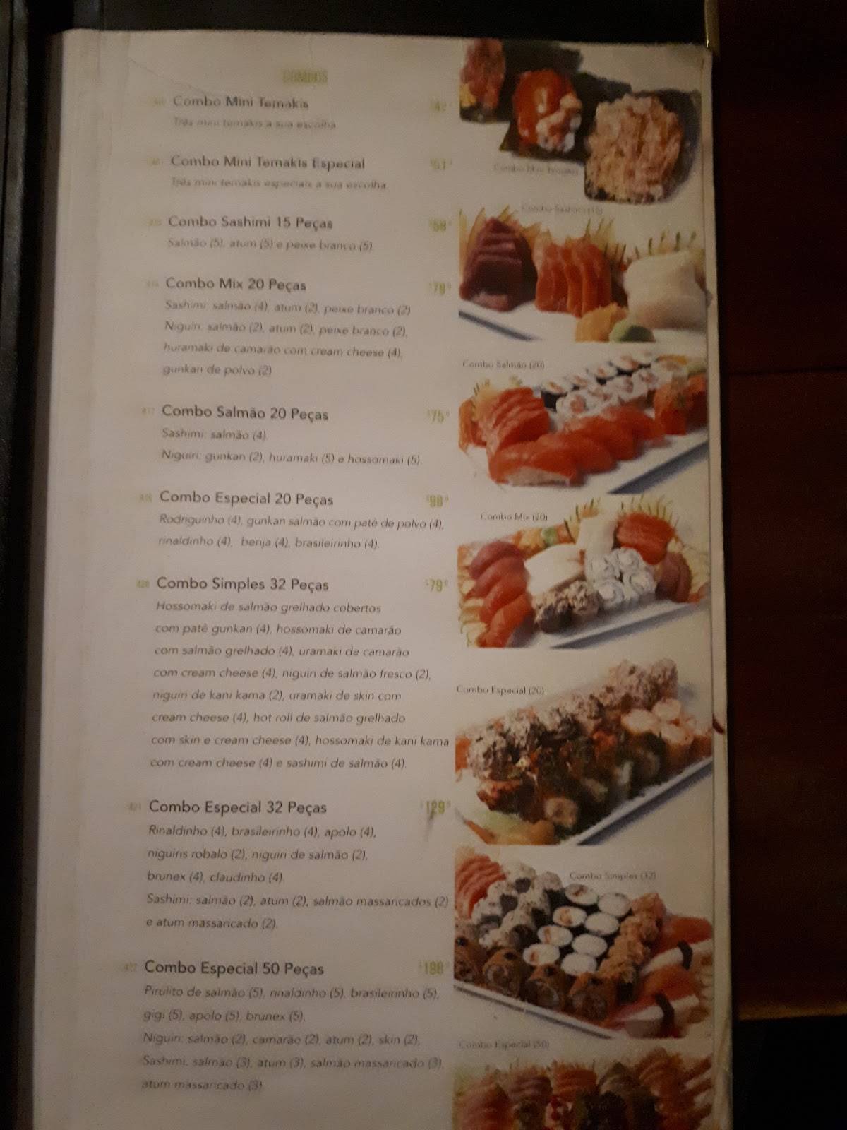Menu at Yap Temakeria Express restaurant, Fortaleza, Rua Marcos Macêdo
