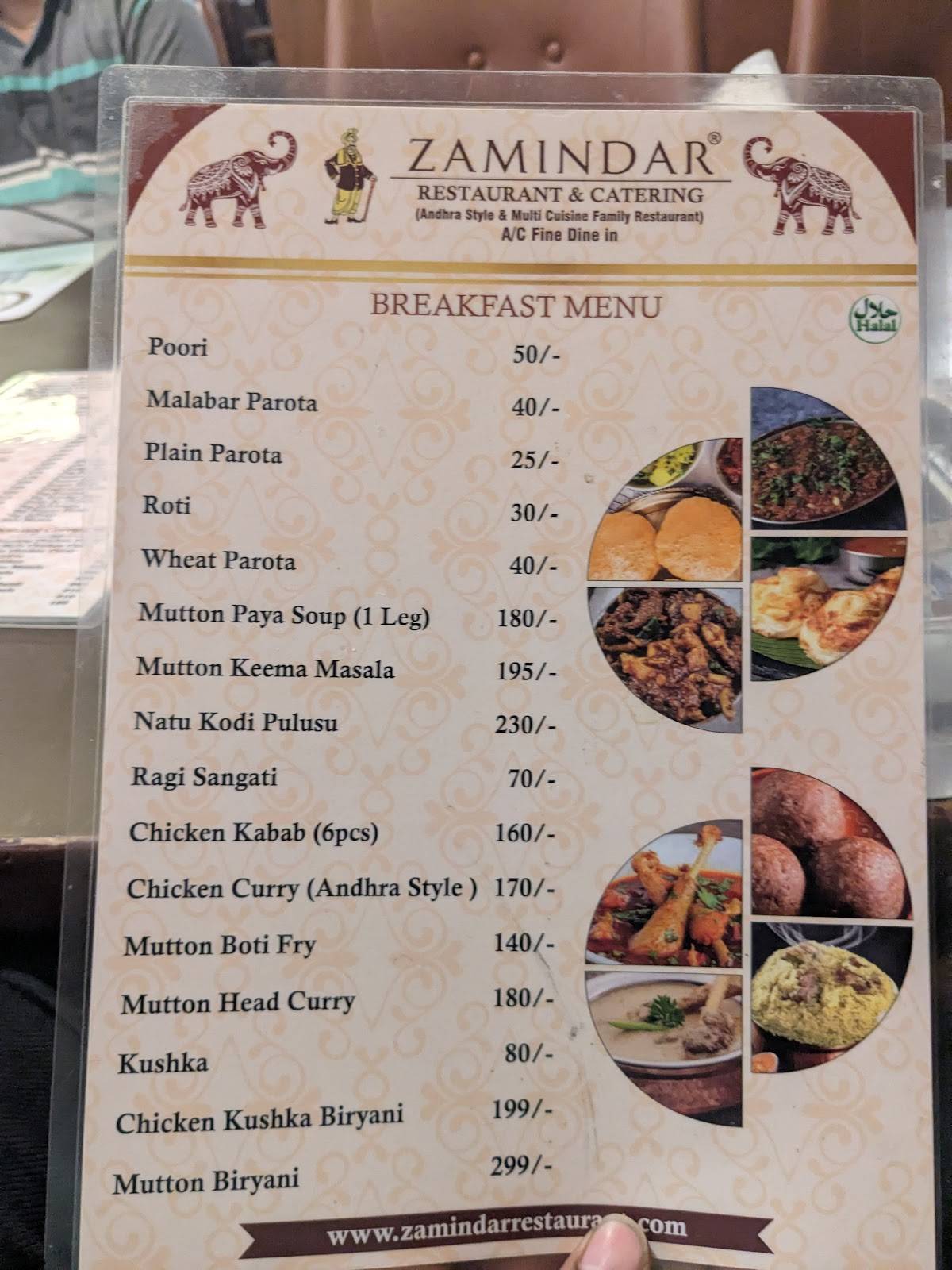 Menu at ZAMINDAR RESTAURANT(MADHAPUR), Hyderabad