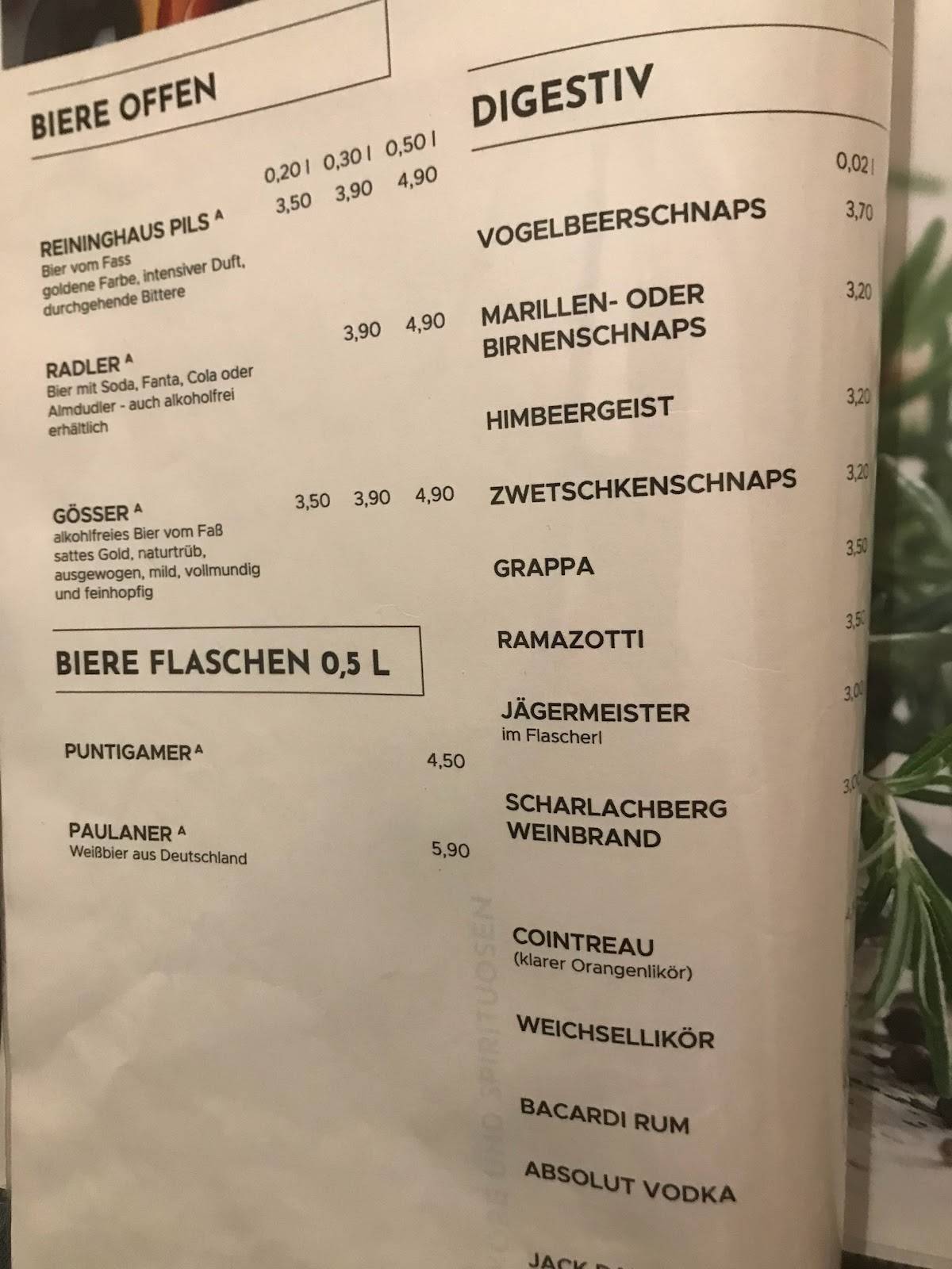Speisekarte von Restaurant & Pizzeria CUUK, Judendorf-Straßengel