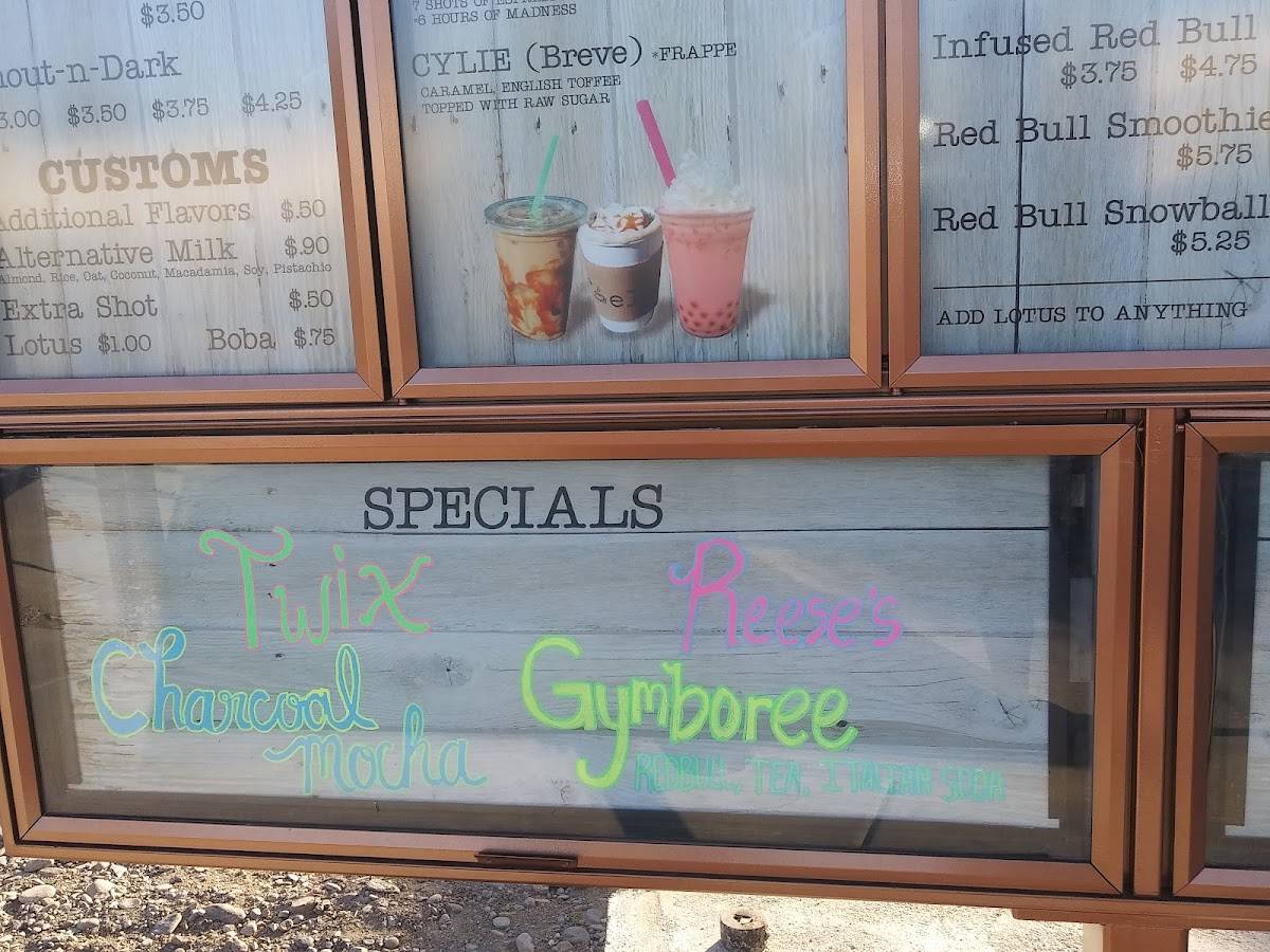Menu at fuel. coffee stand restaurant, Delta