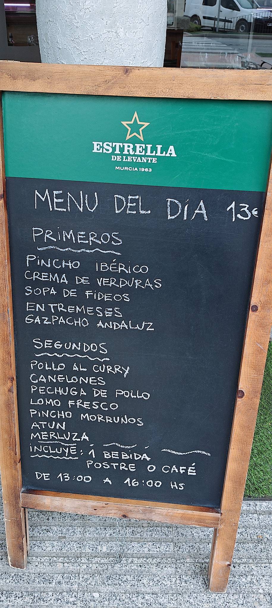 Carta de Restaurante Estem Ací, Pinoso