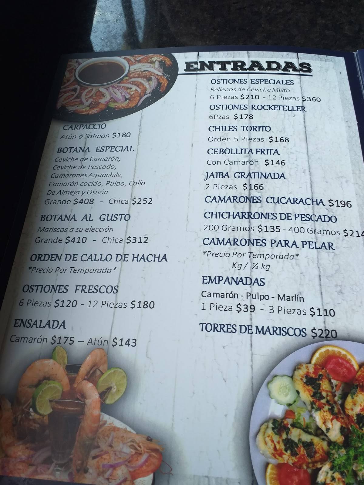 Menu at Restaurante Muelle 57, Reynosa