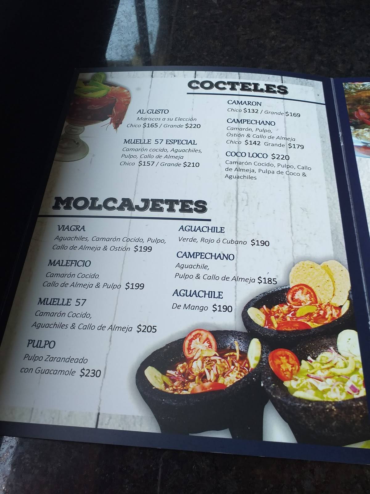 Menu at Restaurante Muelle 57, Reynosa