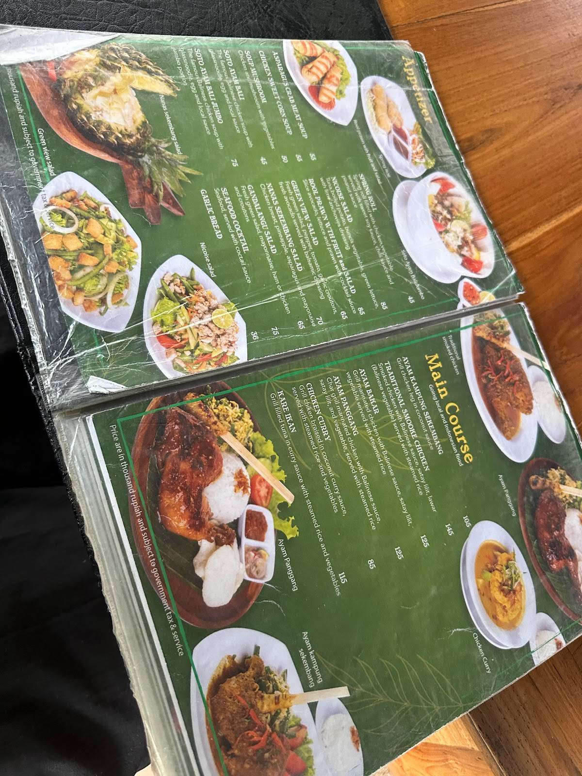 Carta del restaurante Restoran Bebek Joni, Peliatan