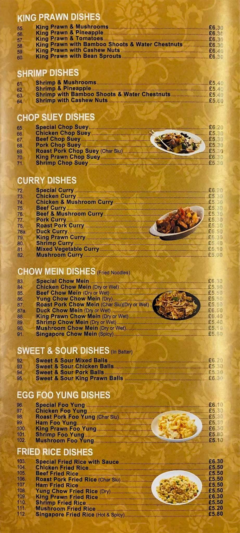 Menu at China Kitchen fast food, Retford
