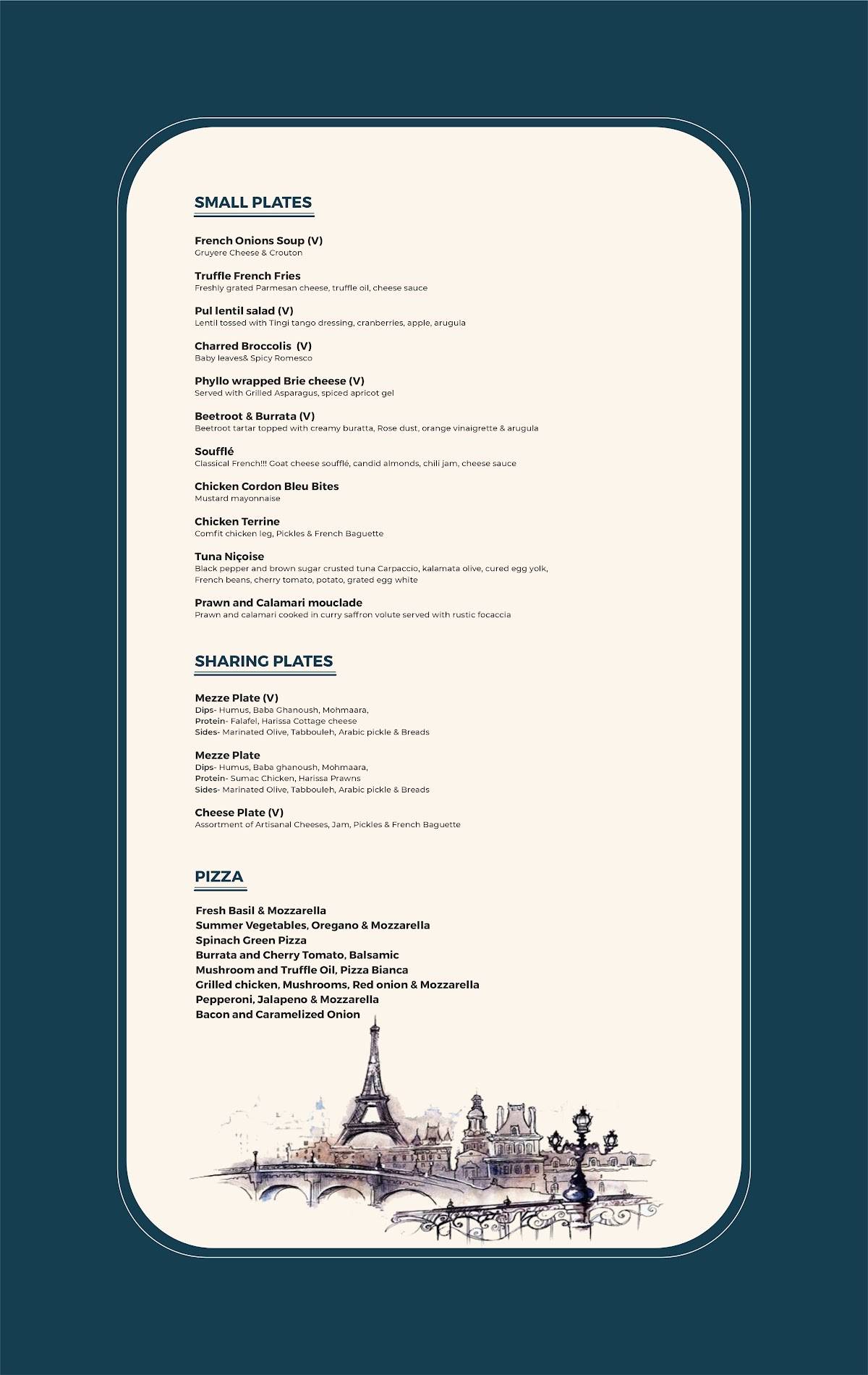 Menu at Reve Bistro Moderne, New Delhi, R2