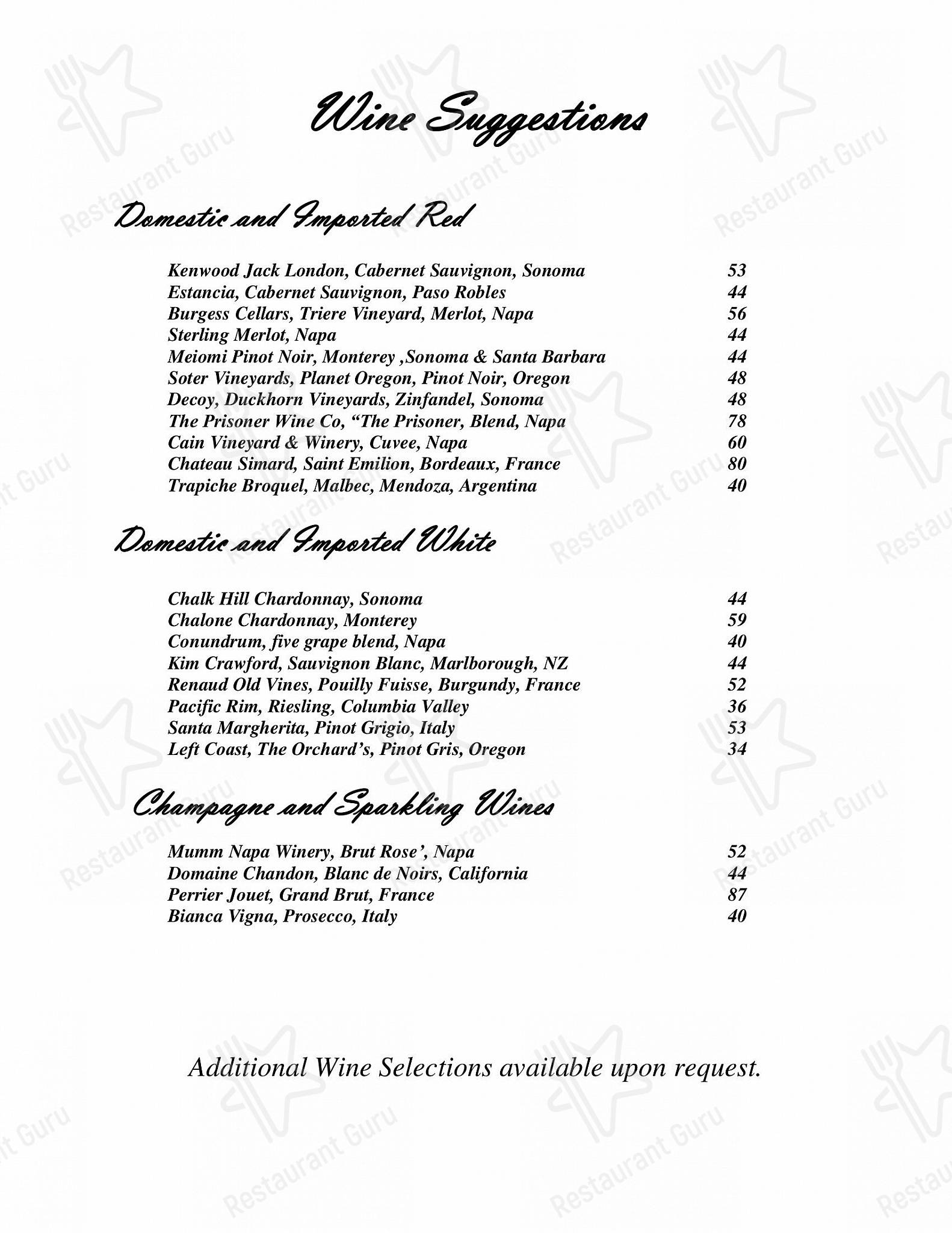 Menu at Rey's Restaurant, Raleigh