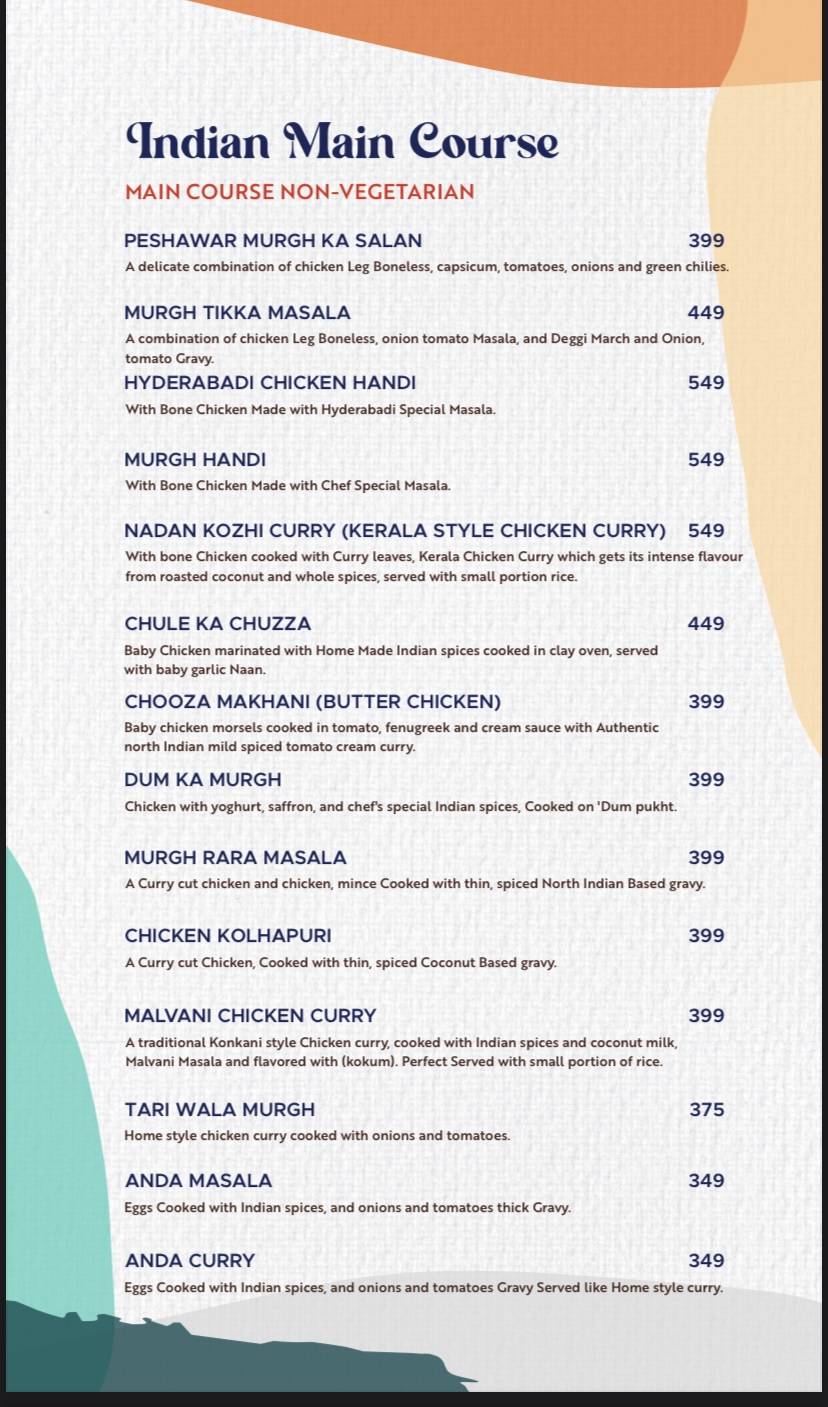 Menu at Rhythm Rooftop Bar and Kitchen, Pune