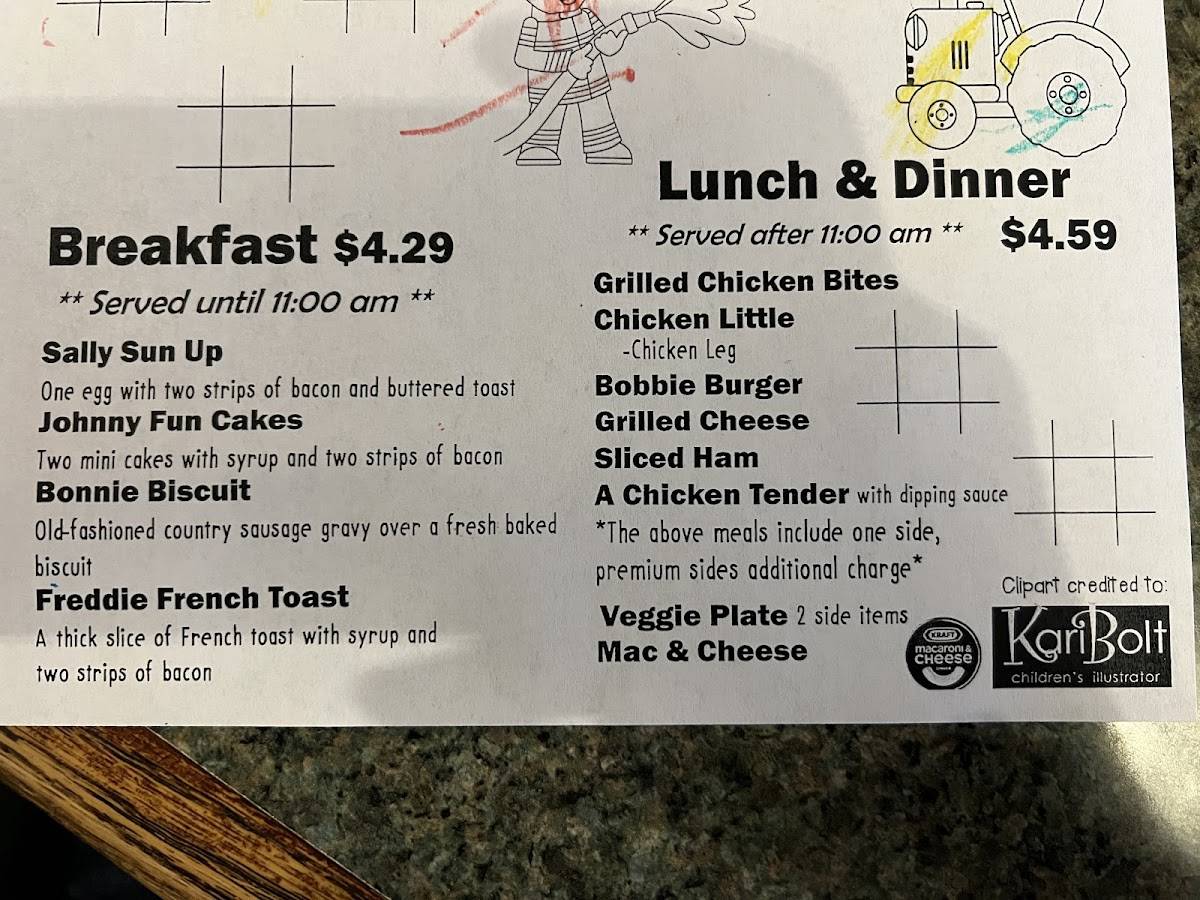 Menu at Richards Restaurant, Hartford City, 820 S Walnut St
