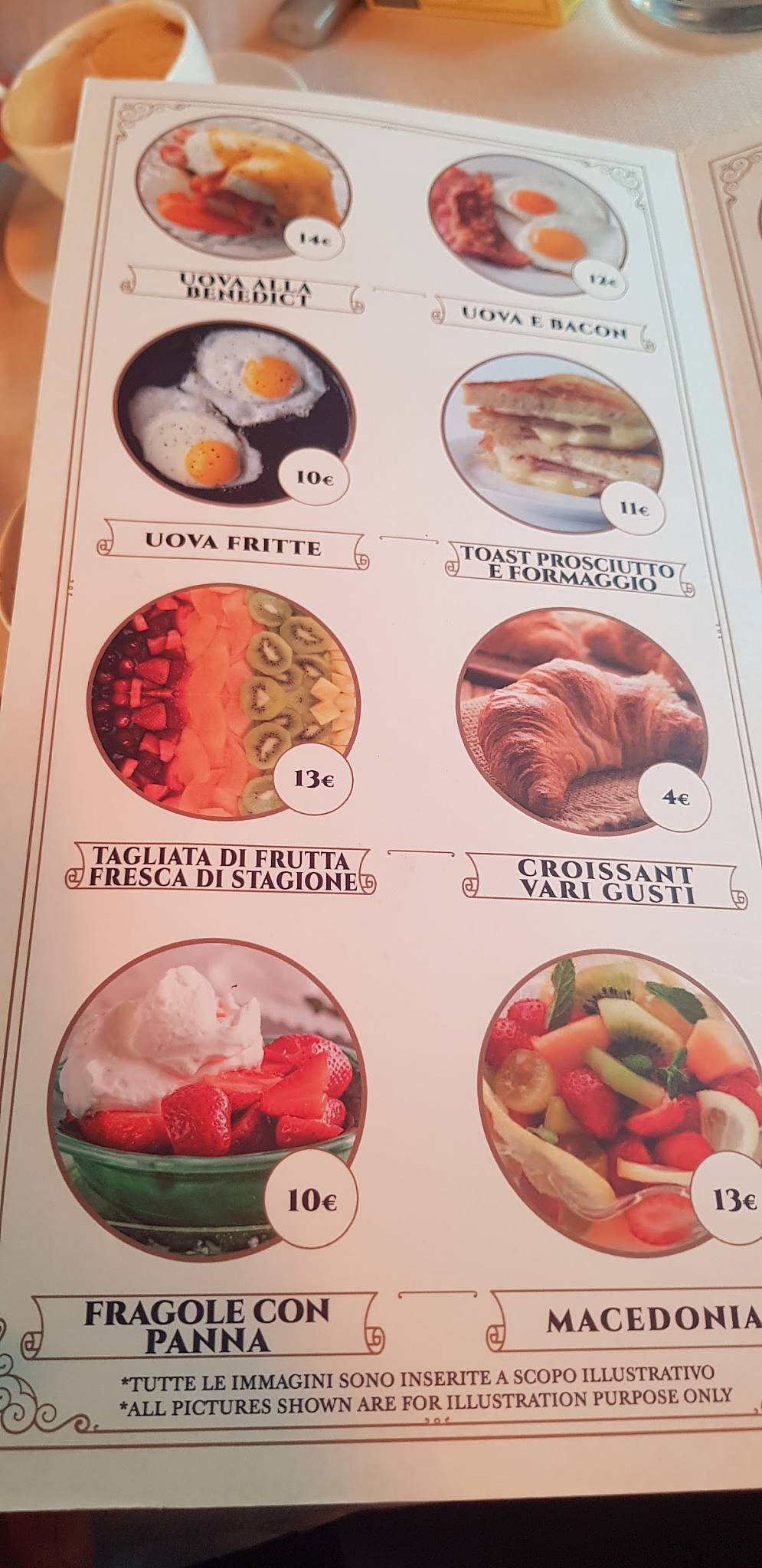 Menu at Ristorante Caffè Saraceno, Venice