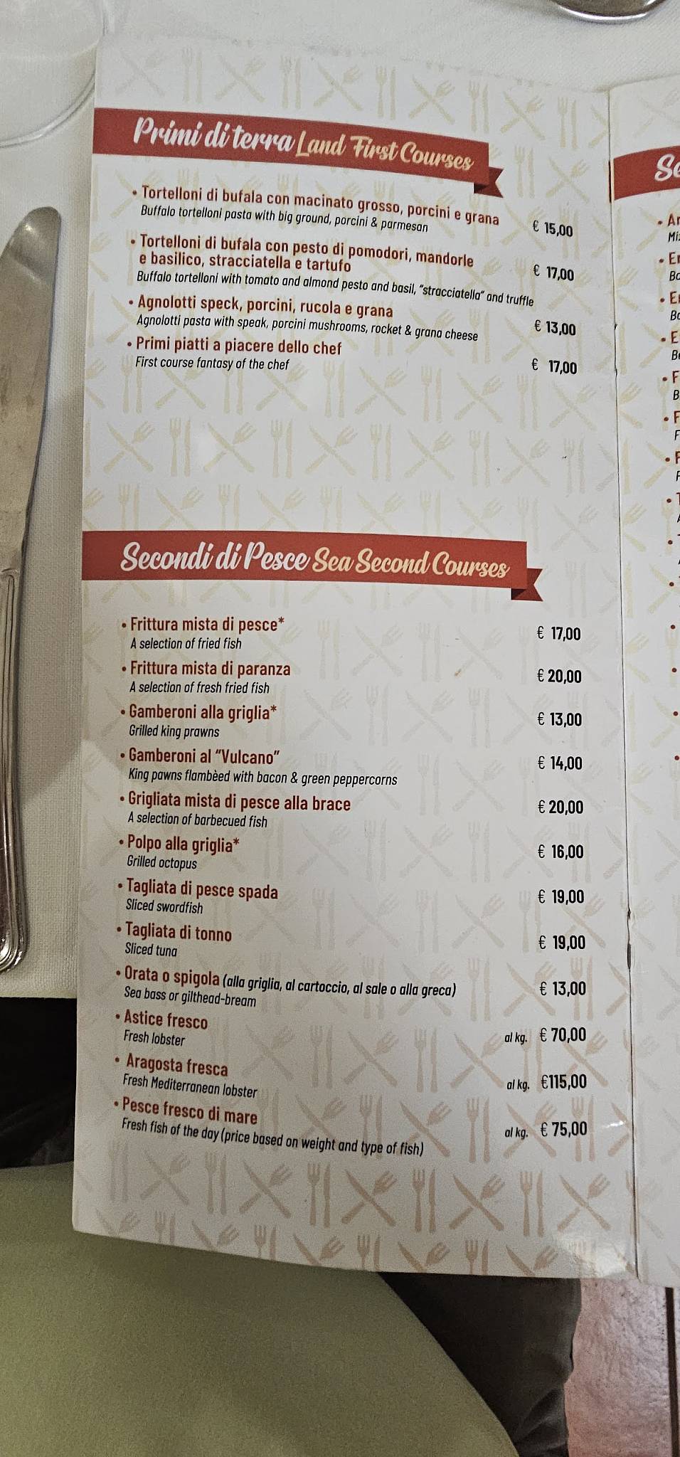 Menu da Ristorante Pizzeria "Il Vulcano", San Vito dei Normanni