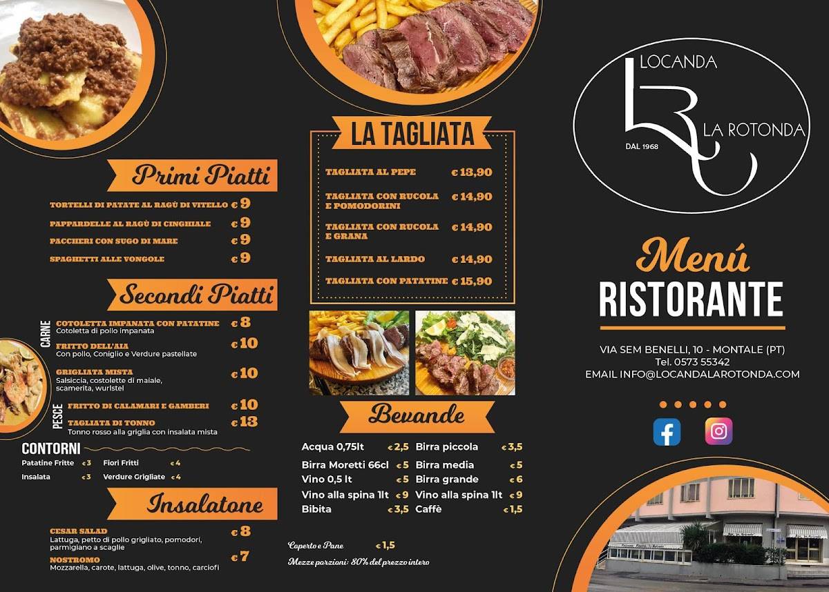 Menu da Ristorante Pizzeria La Rotonda, Montale