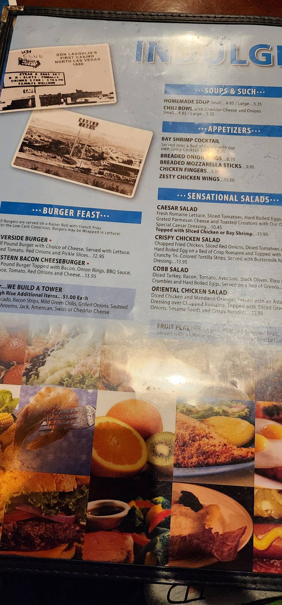 Menu at Riverview Restaurant, Laughlin