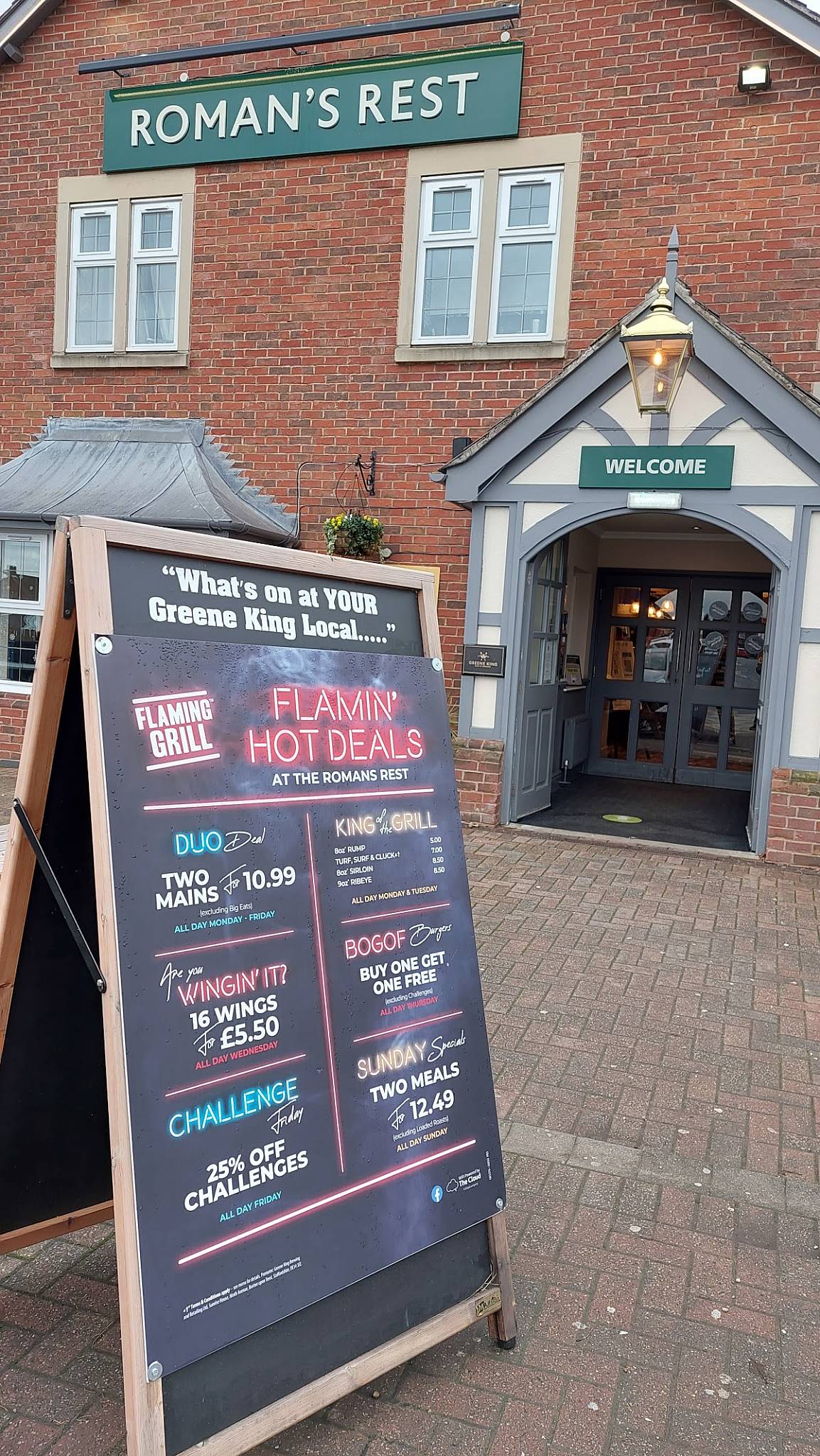 Menu at Romans Rest pub & bar, Worksop