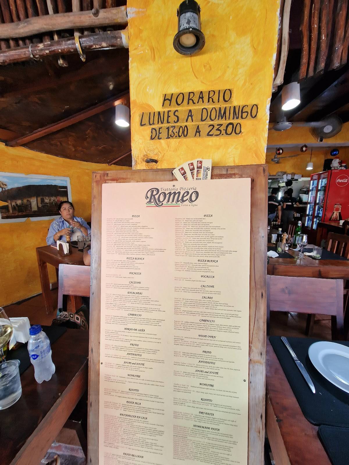 Menu at Romeo Trattoria Pizzeria, Playa del Carmen, Calle 4 Nte 150