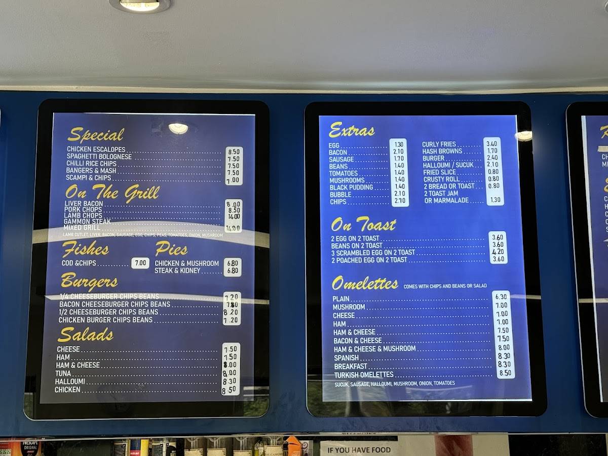 Menu at Rookery Cafe, Hatfield