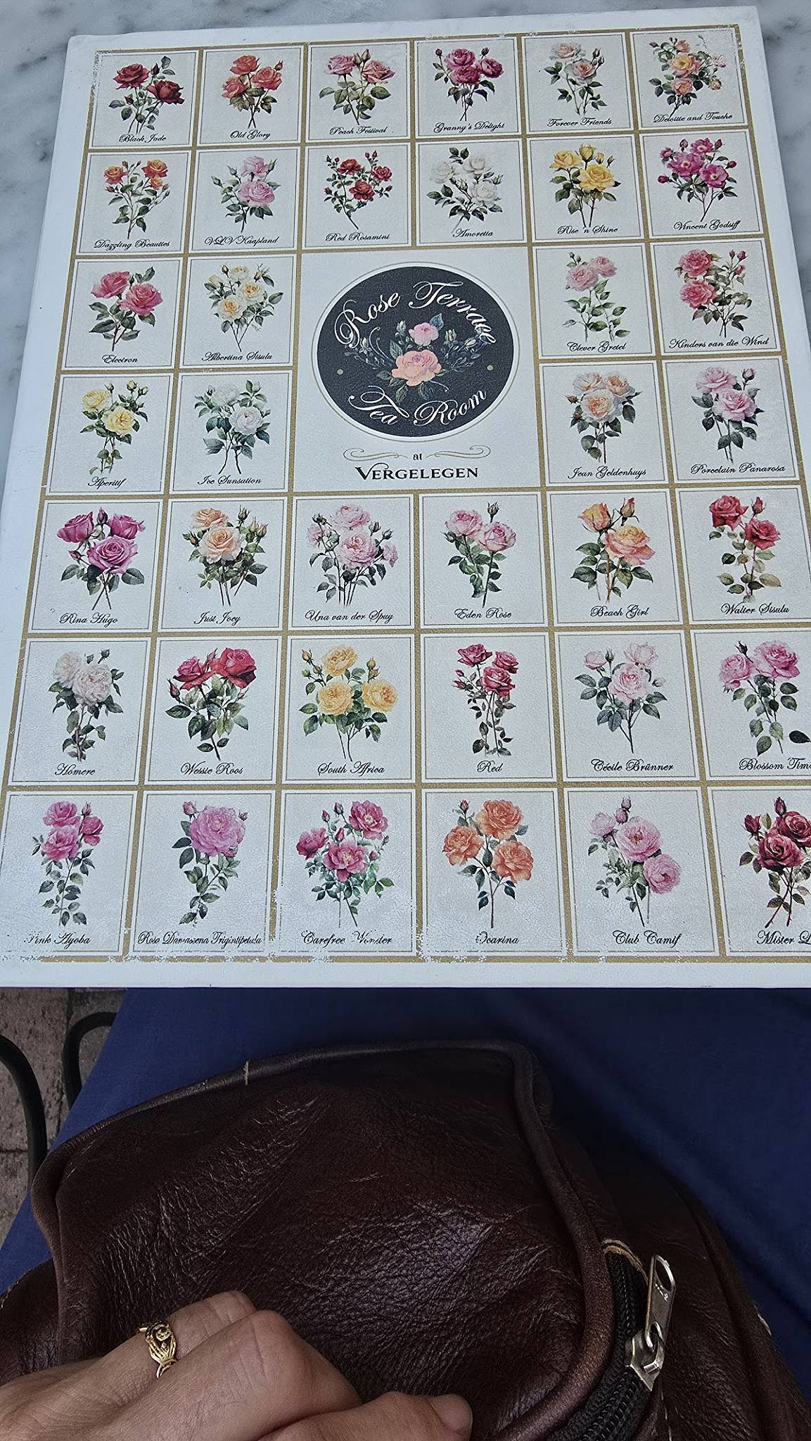 Menu at Rose Terrace Tea Room restaurant, Cape Town
