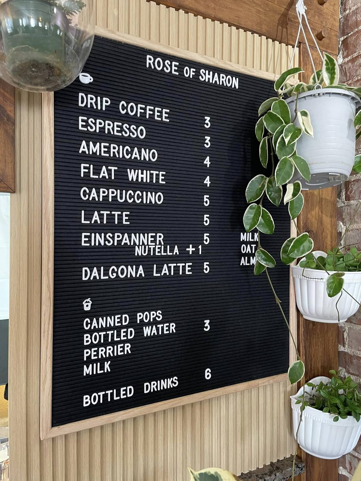 Menu at Rose of Sharon, Okotoks