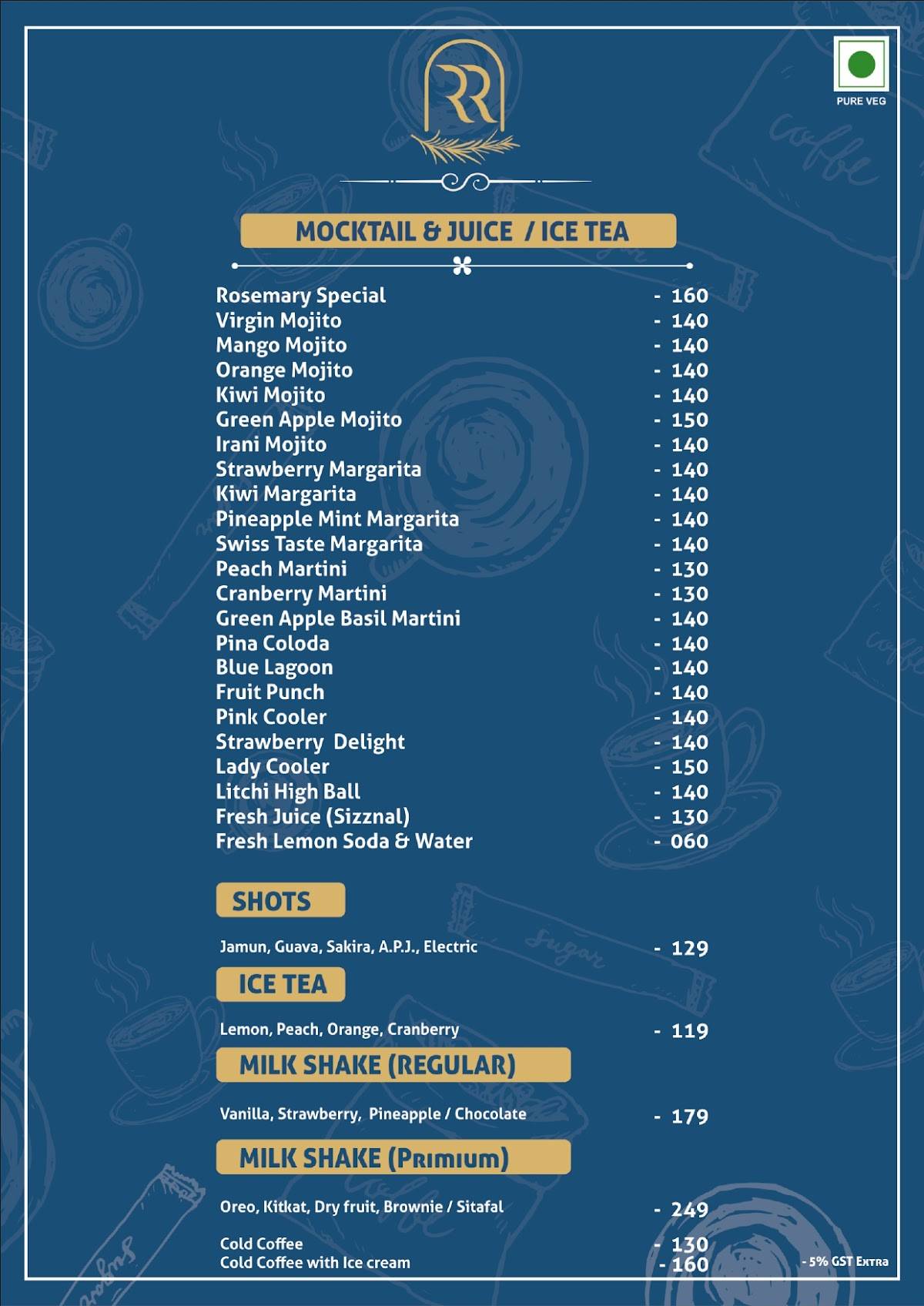 Menu at Rosemary Restaurant & Banquet, Ahmedabad